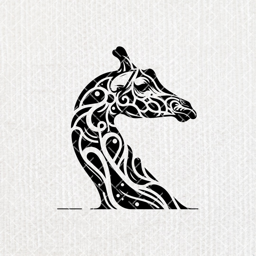 Creative Giraffe Head Cut File for Cricut - Digital SVG & PNG for ...