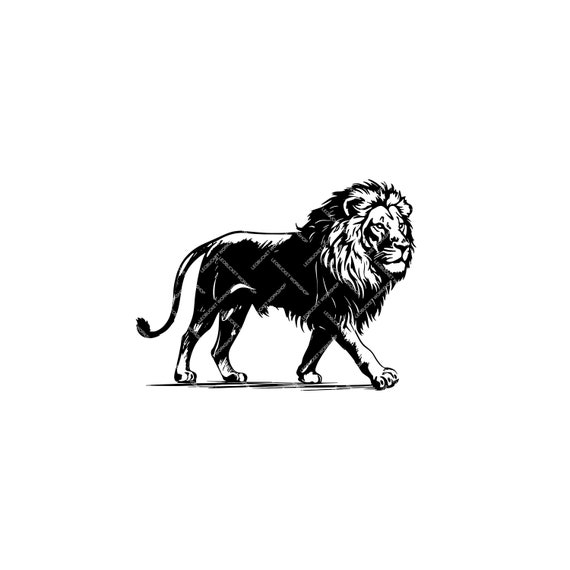 Lion Walking Logo