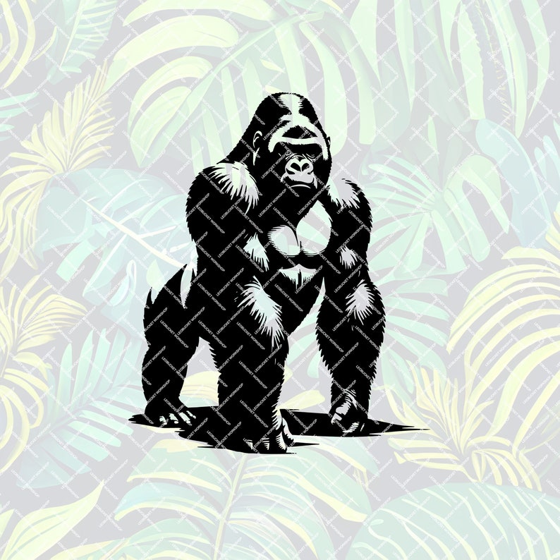 DIY Gorilla & Wild Animal Stickers SVG for Cricut, Cut Machine ...
