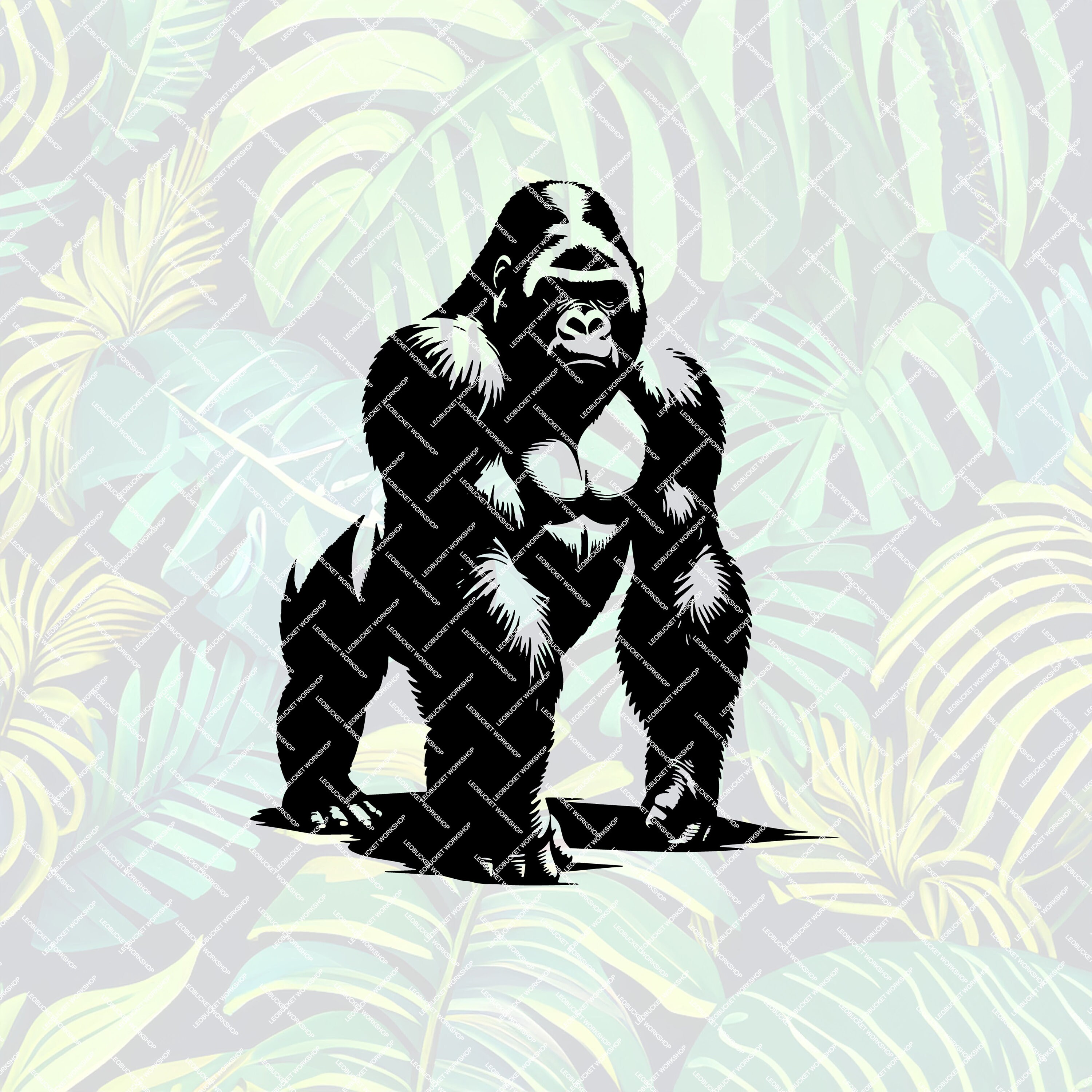 DIY Gorilla & Wild Animal Stickers SVG for Cricut, Cut Machine ...