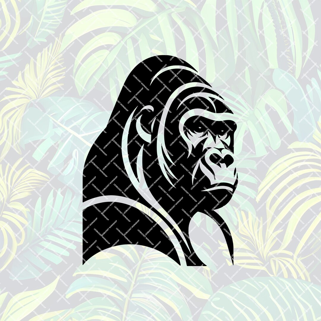 DIY Crafting Gorilla & Wild Animal SVG Vector Cut Files for Cricut and ...