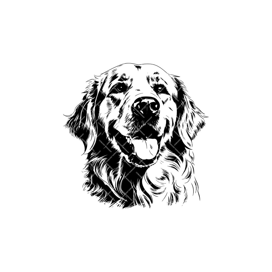 Golden Retriever SVG Vector Image Design - Digital Download for Cricut ...