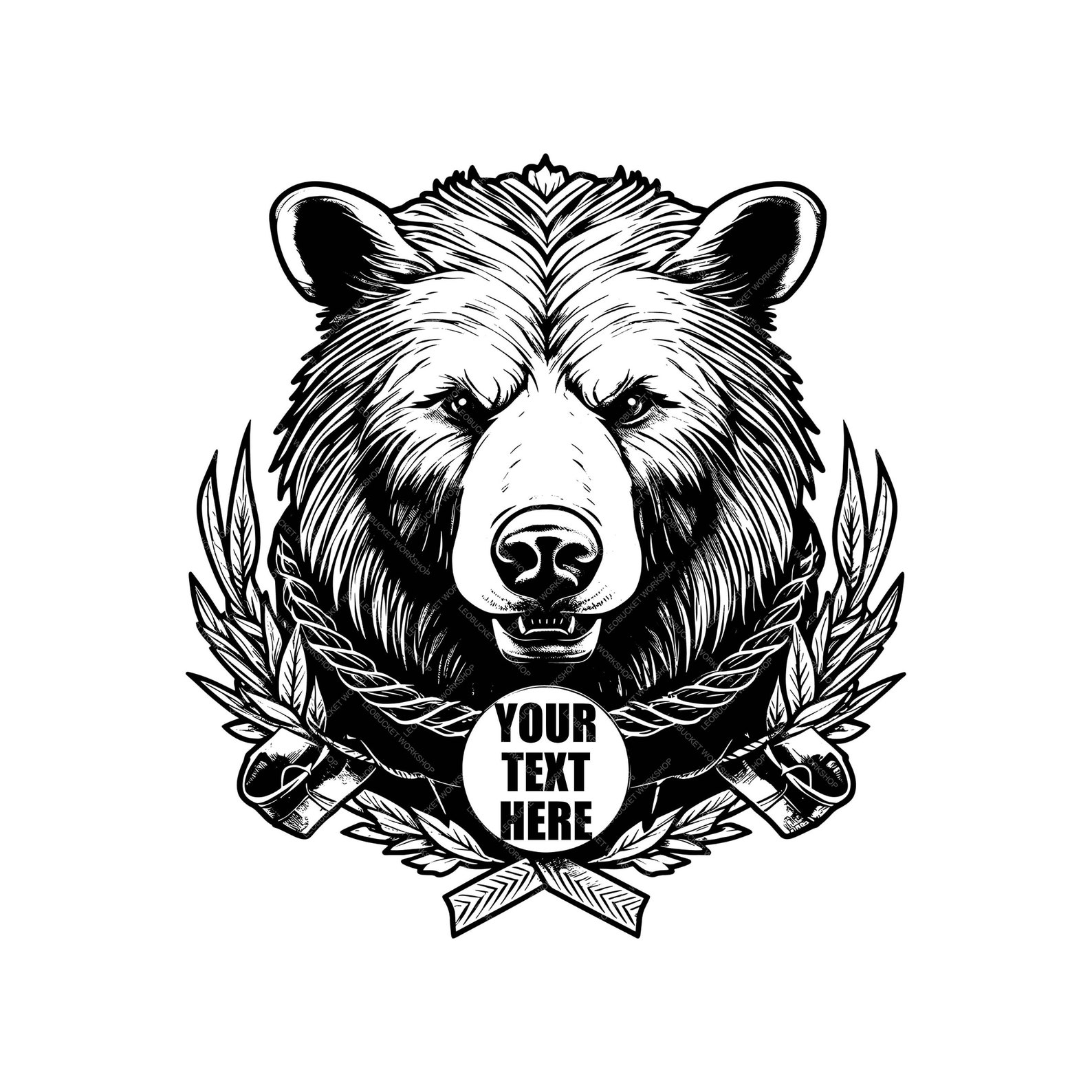 Bear SVG Cricut Cut File Printable Vector Image for Logo Design Custom ...