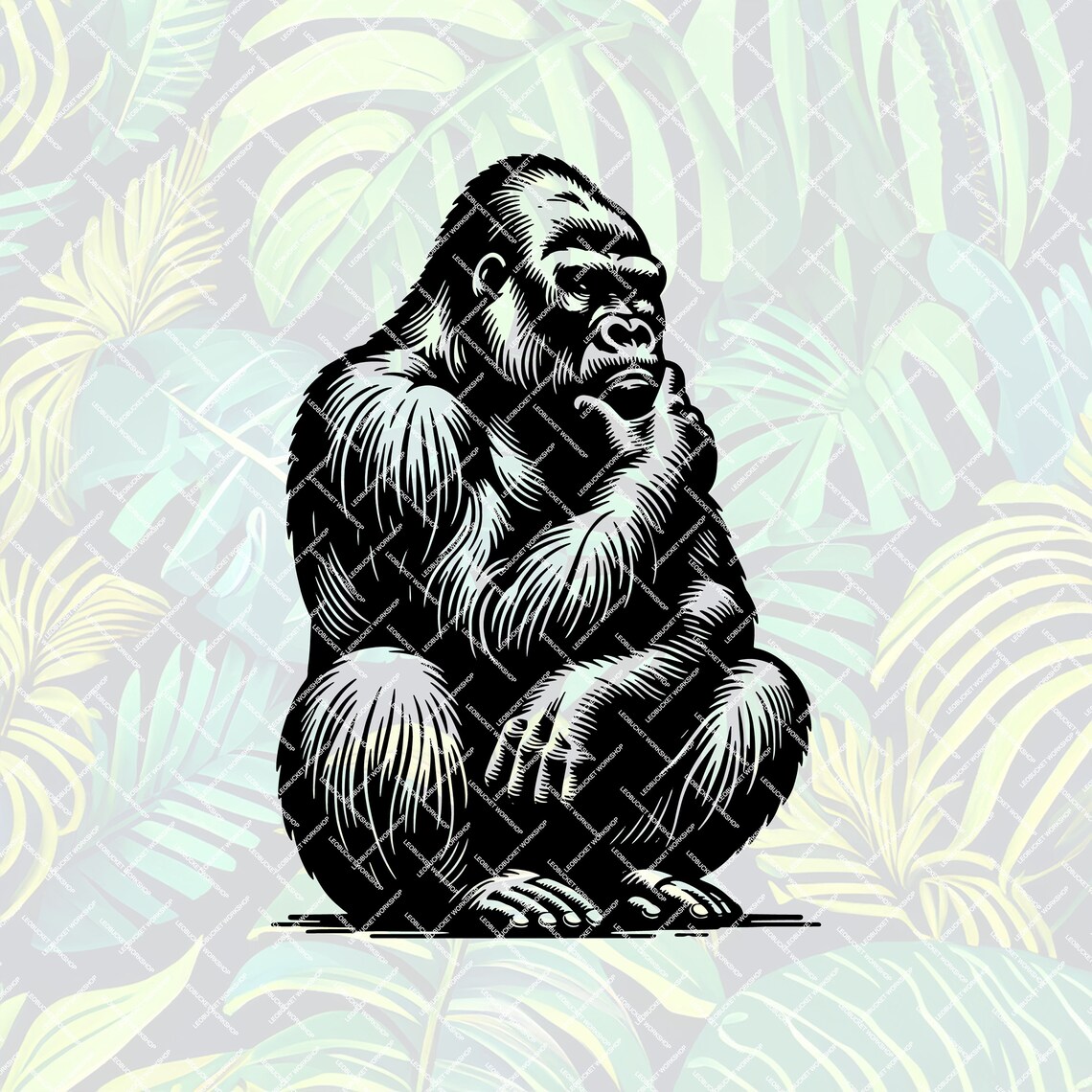 Gorilla SVG & PNG Vector Cut File - Perfect for Cricut, Car Decals and ...