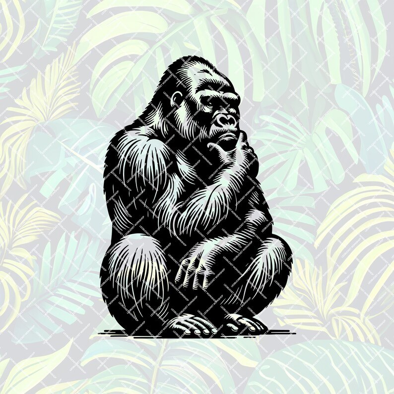 Gorilla SVG & PNG Vector Cut File - Perfect for Cricut, Car Decals and ...