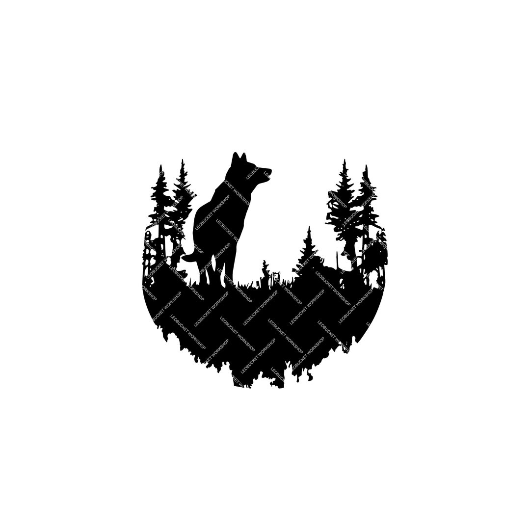 Wild Wolf SVG Cricut Cut File Wolf Walking in the Wood DIY Crafting ...
