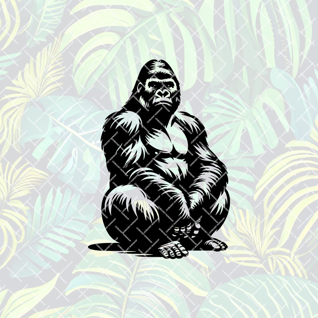 Gorilla Car Decal SVG Bundle for Cricut, Digital Download, Wild Animal ...