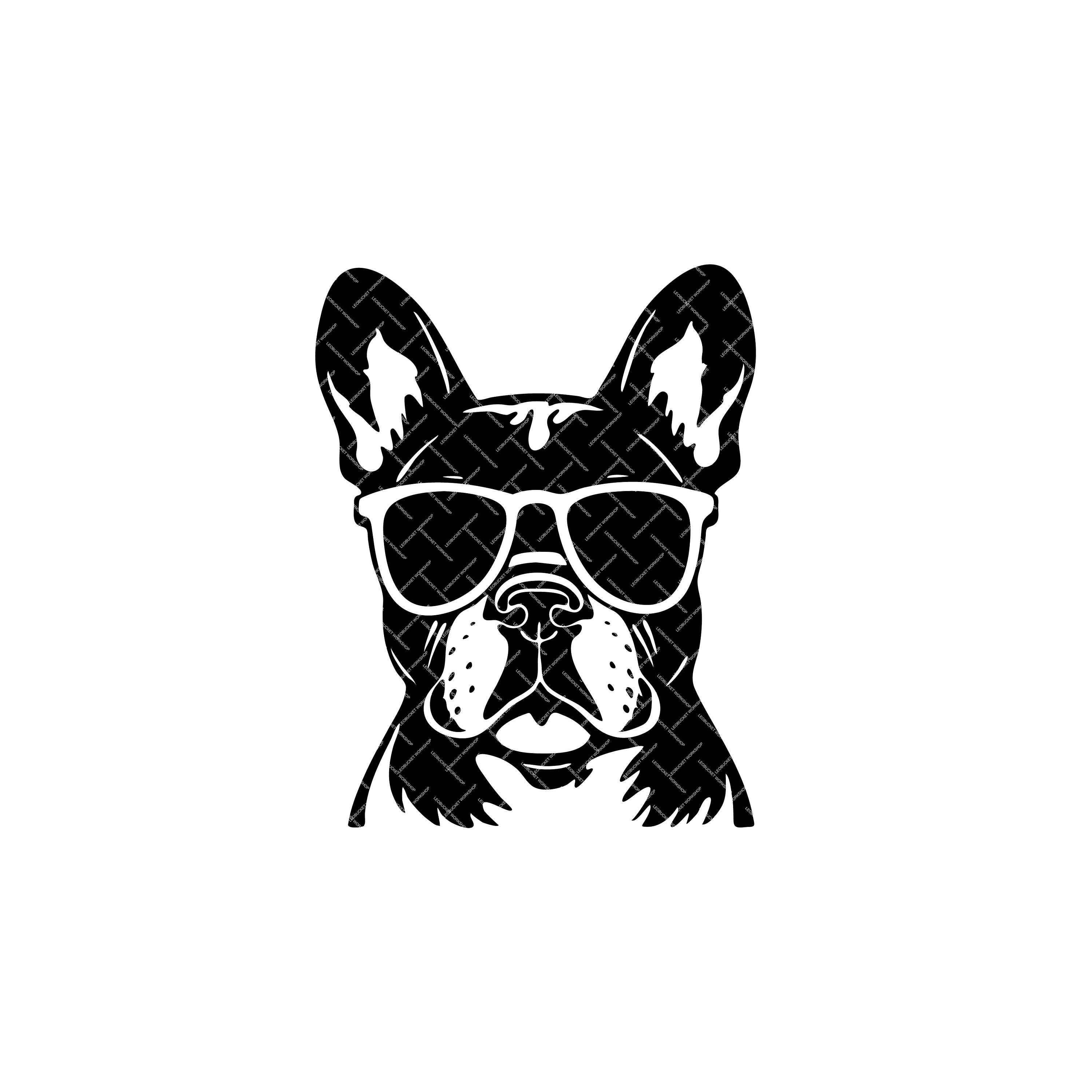 French Bulldog With Sunglasses SVG for Cricut DIY Crafting - Etsy
