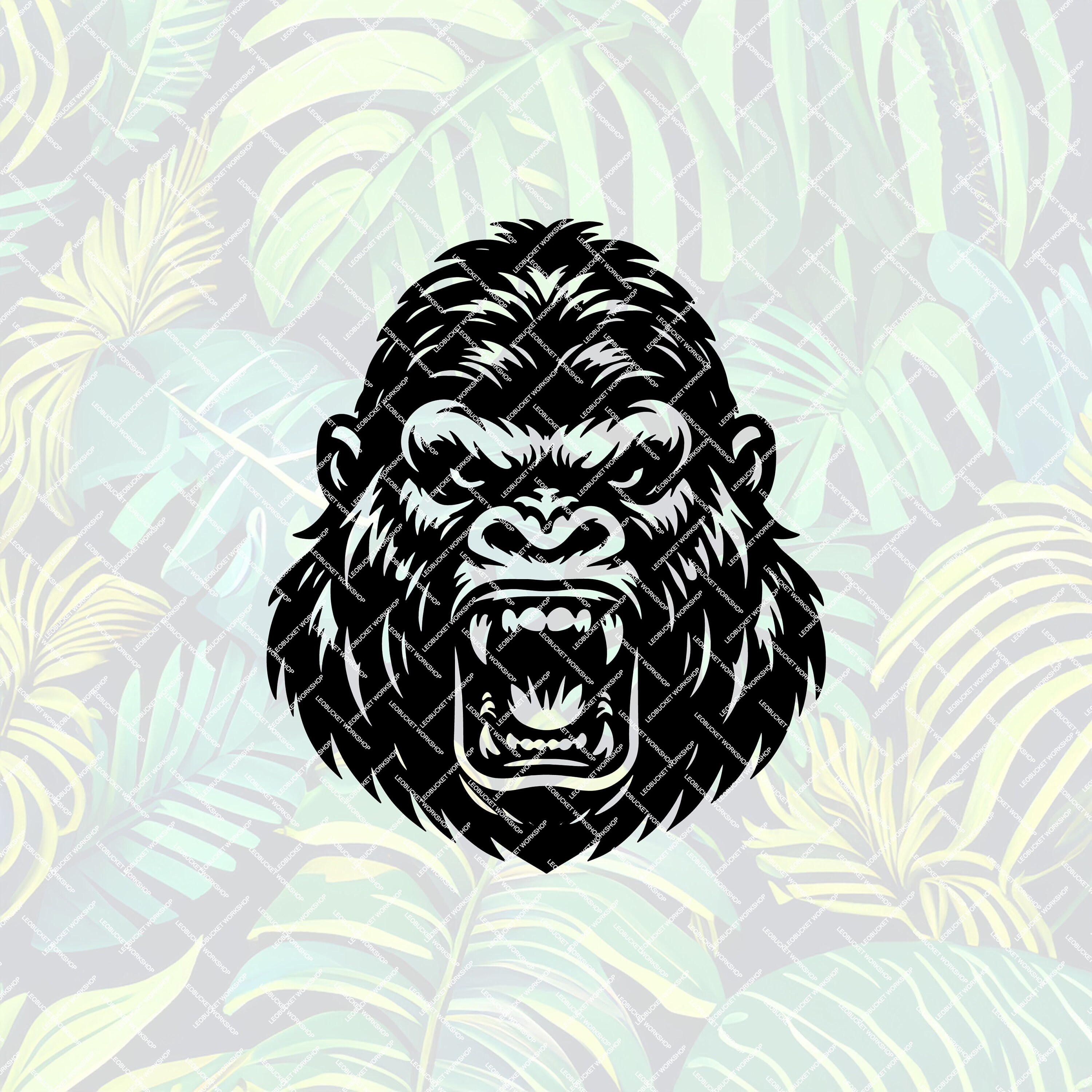 Ultimate Angry Gorilla SVG Cut File Vector Images for Cricut, DIY Car ...