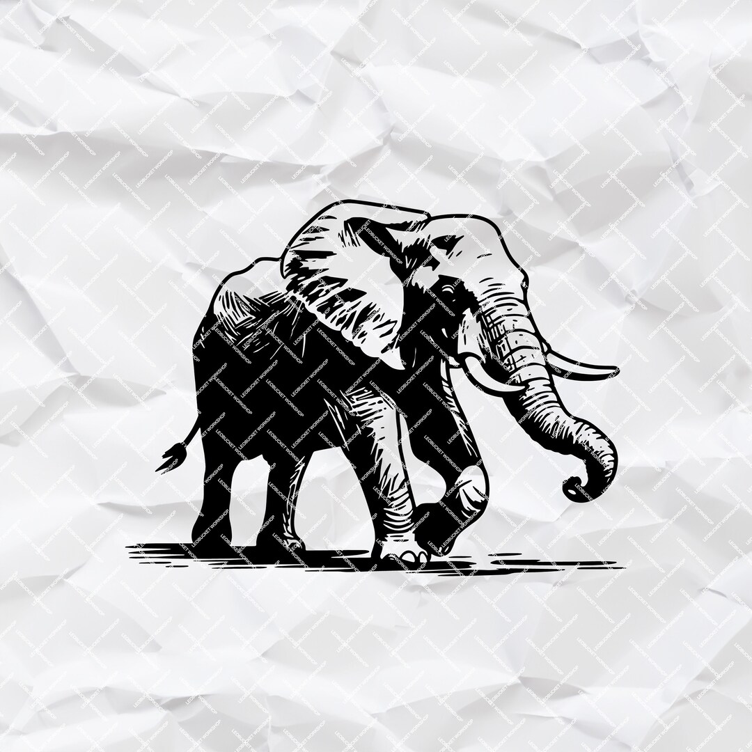 Walking Elephant SVG Digital Download DIY Crafting, Cricut Cut File ...