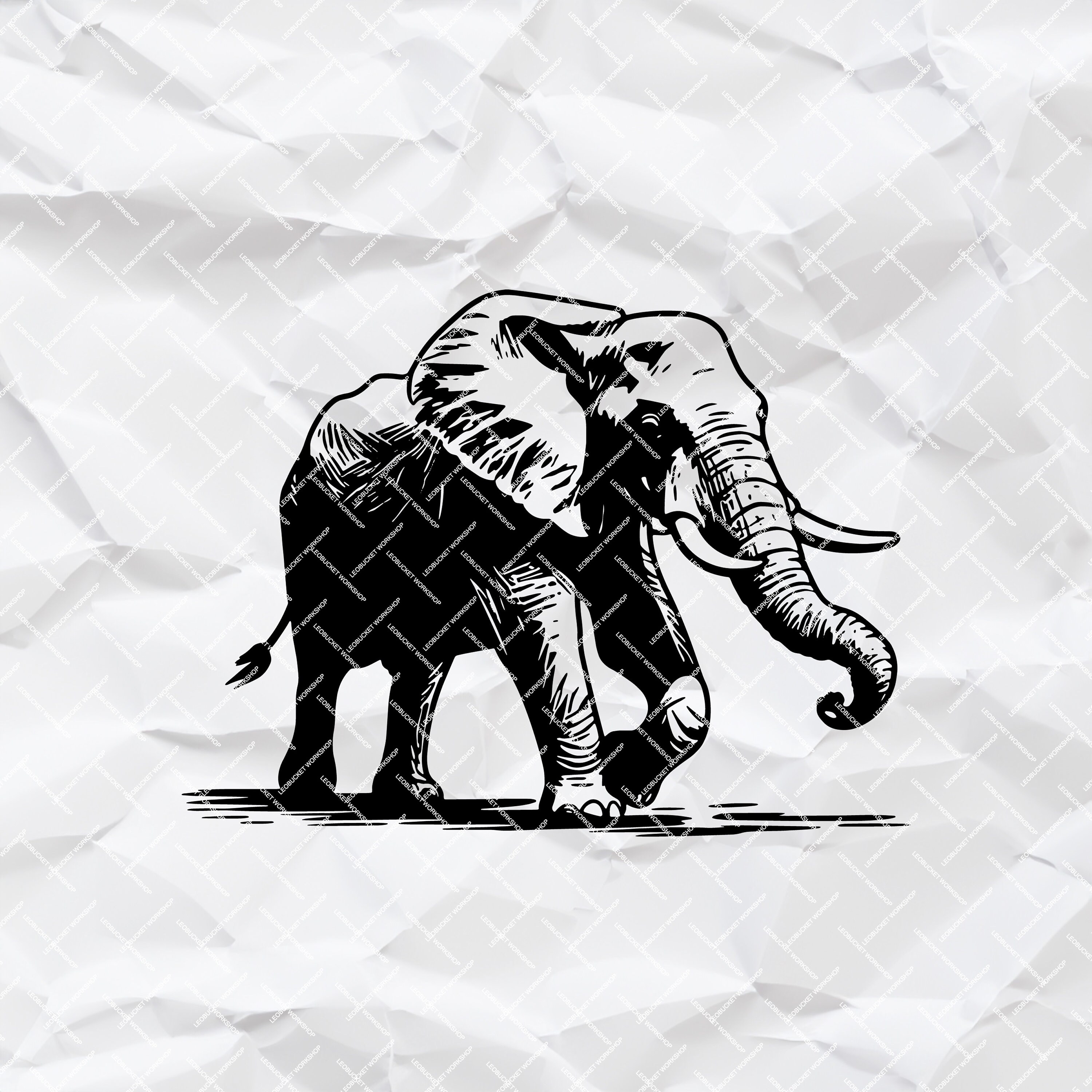 Walking Elephant SVG Digital Download DIY Crafting, Cricut Cut File ...