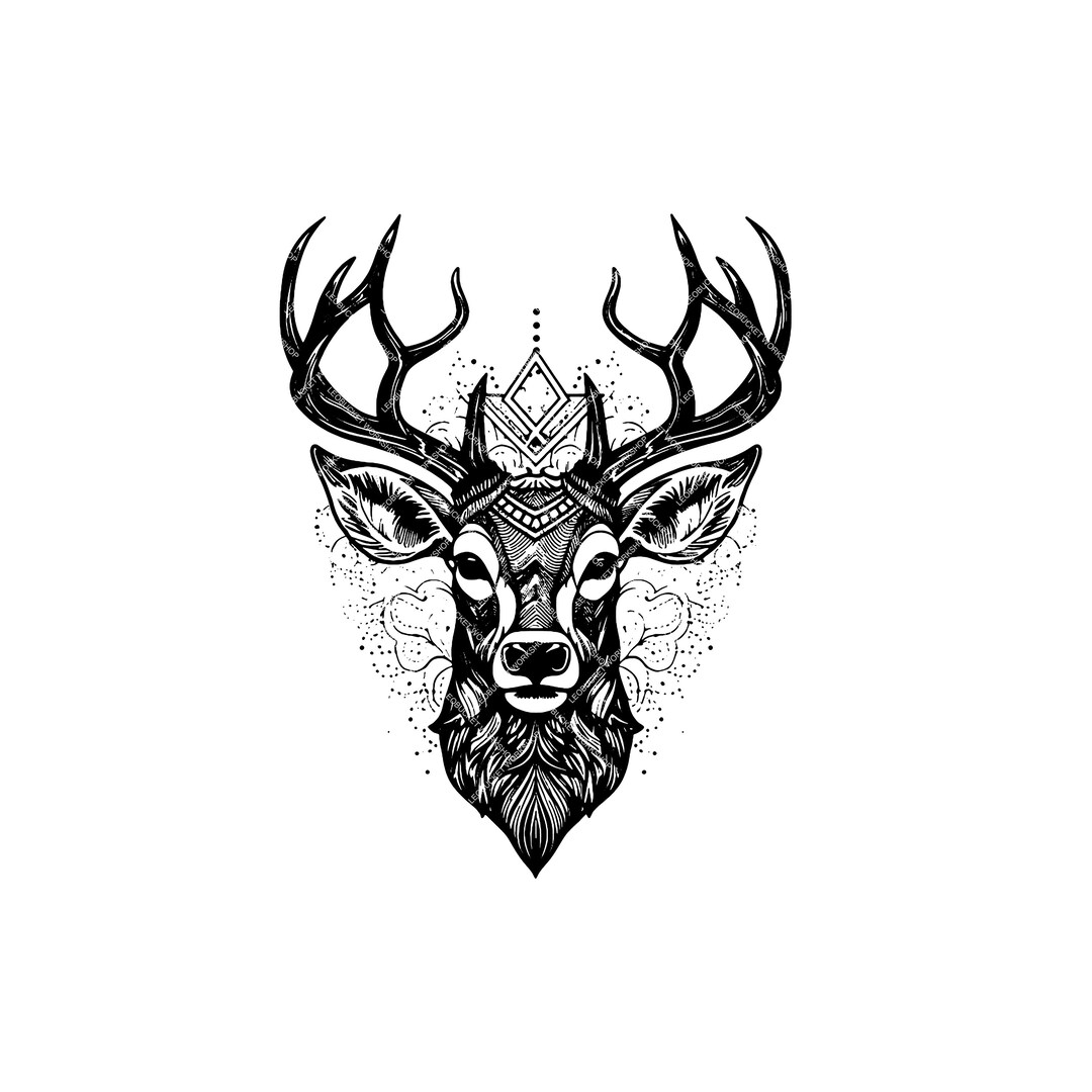 Deer With Flower Pattern SVG Cricut Cut File Printable Vector Image for ...