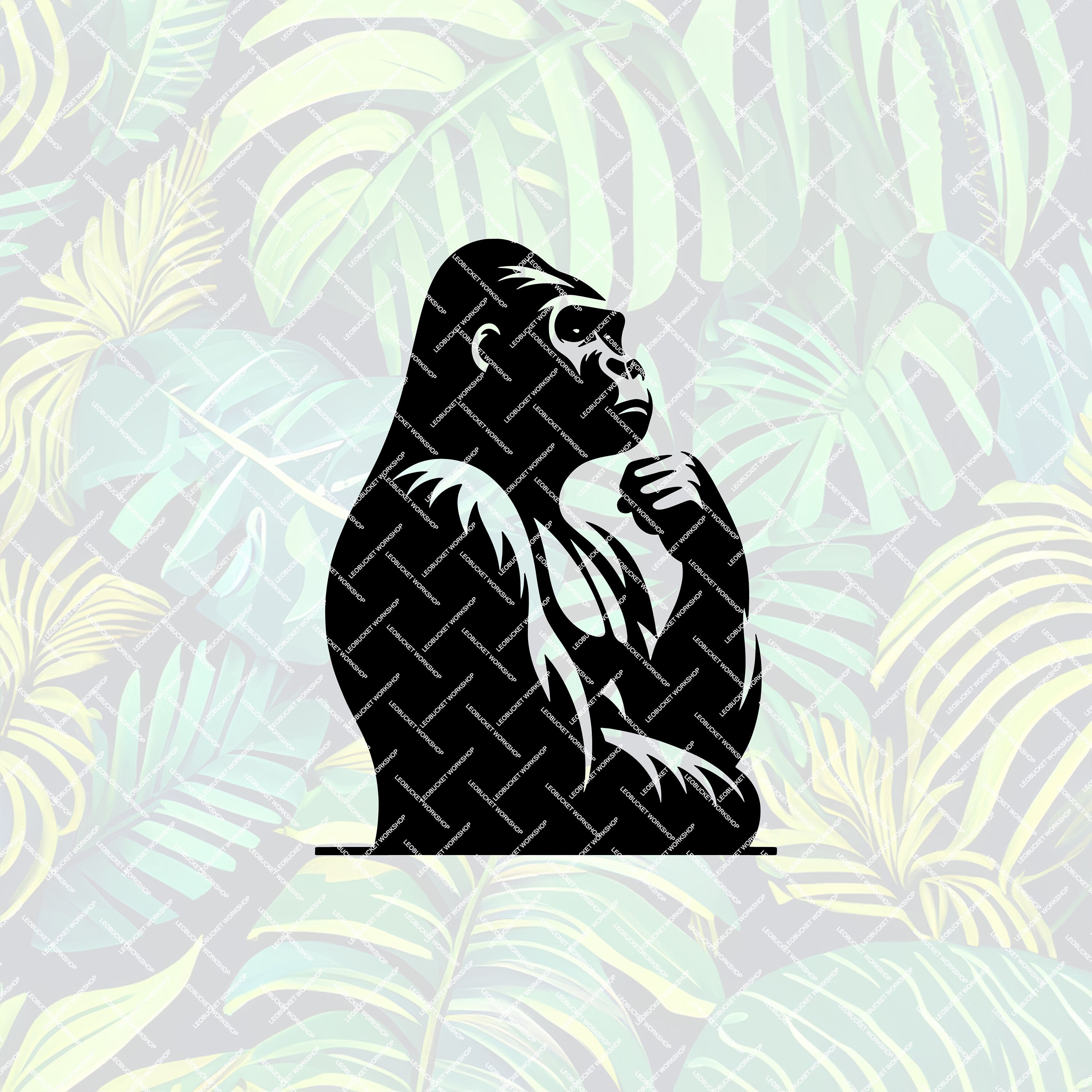 Animal SVG Gorilla & Monkey Cut Files for DIY Crafting and Cricut ...