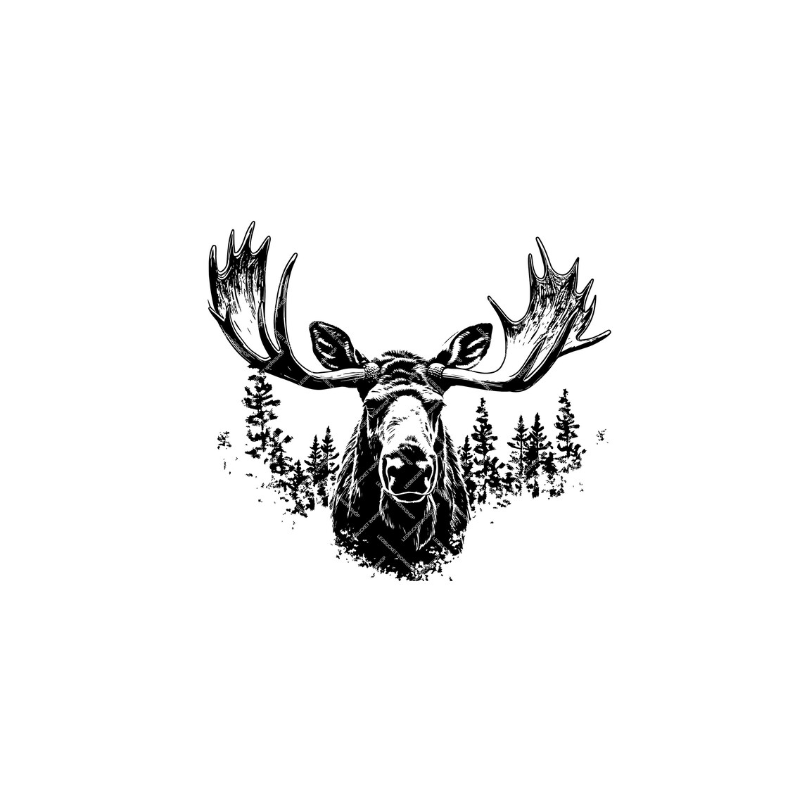 DIY Moose Head SVG Cut File: Create Stunning Logo and Crafts With Wild ...