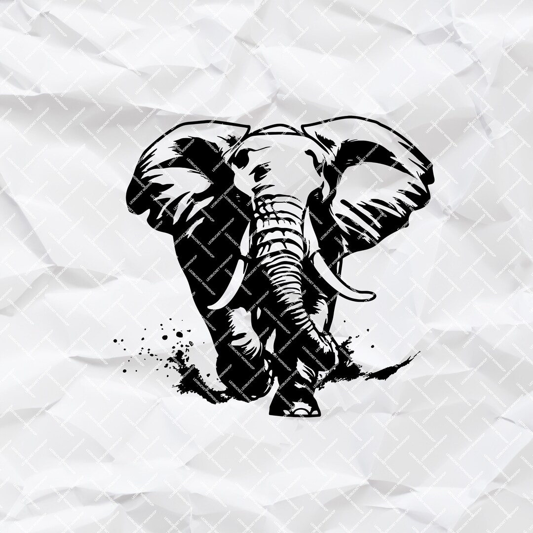 Running Elephant SVG Digital Download DIY Crafting, Cricut Cut File ...