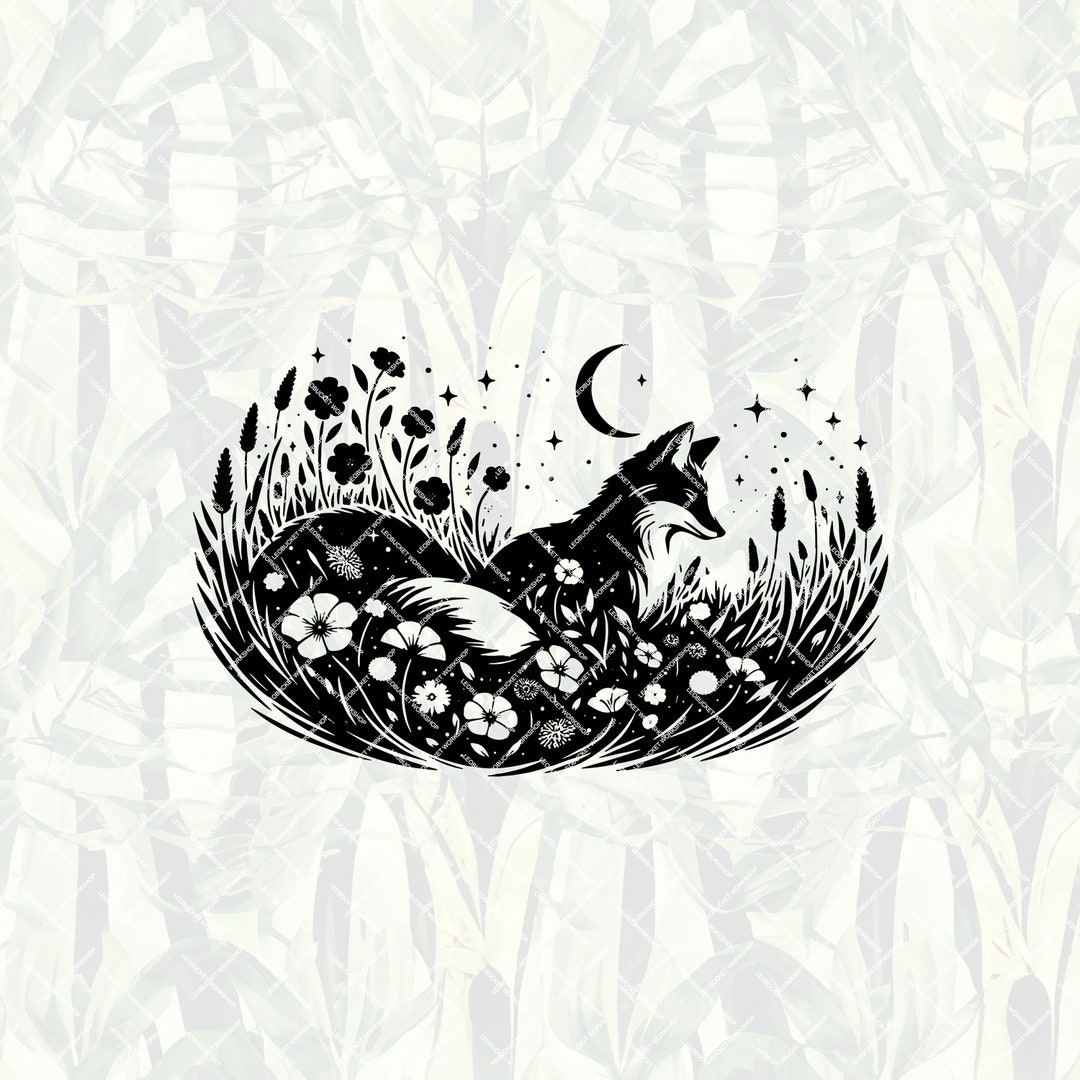 Cricut Fox With Flowers SVG Cut File - Wild Animal DIY Car Sticker ...