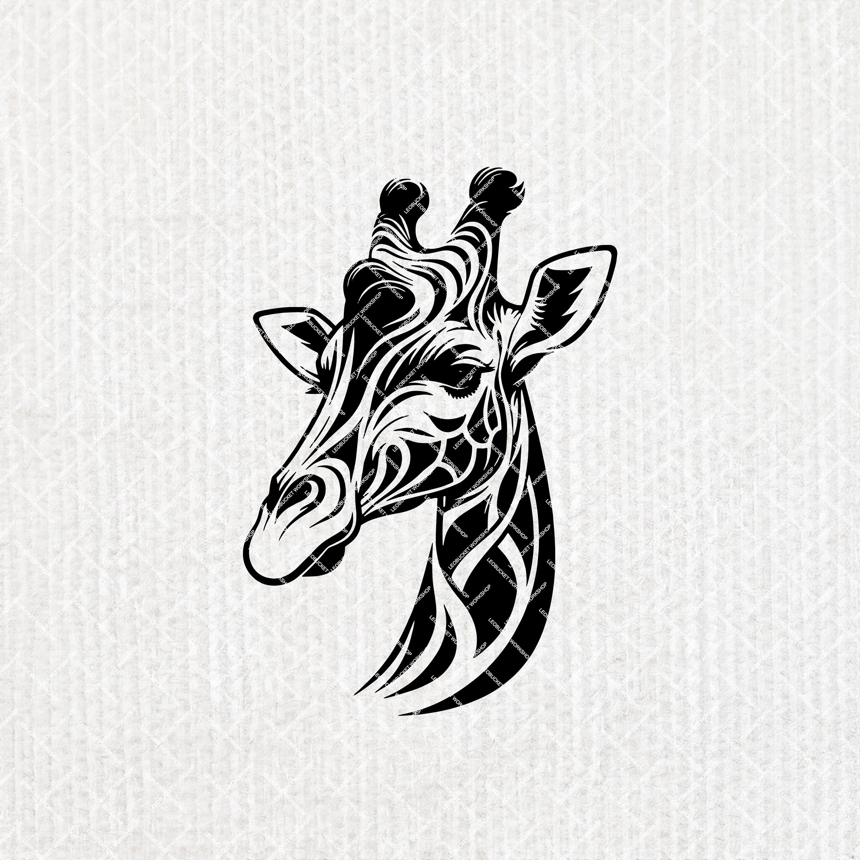 Stunning Giraffe Head SVG Digital File Create Your Own Wild Animal ...