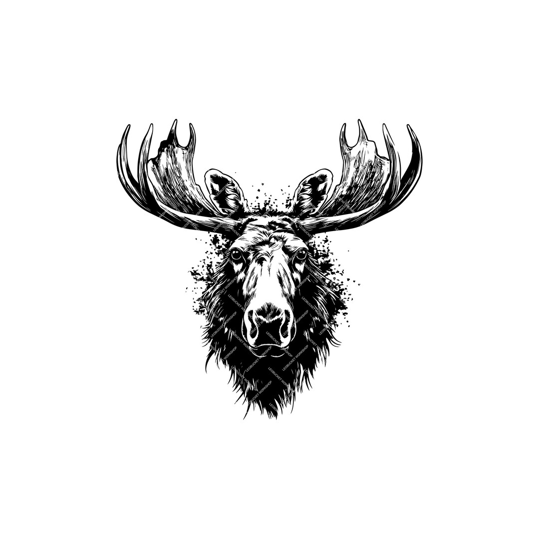 DIY Moose Head SVG Cut File - Wild Animal Vector Image for Cricut & Cut ...
