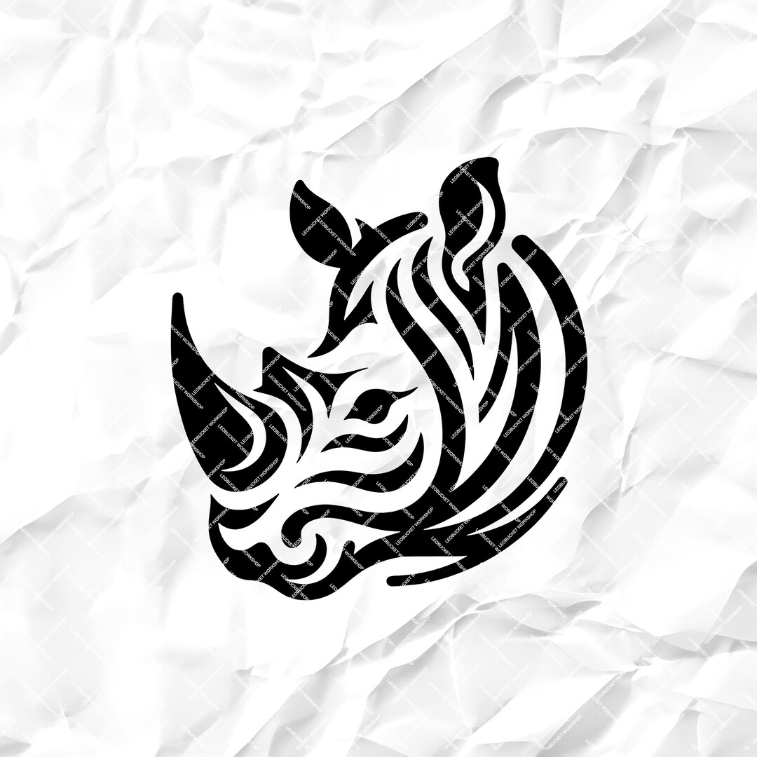 Rhino SVG Cut File for Cricut Digital Download for Wild Animal Vector ...