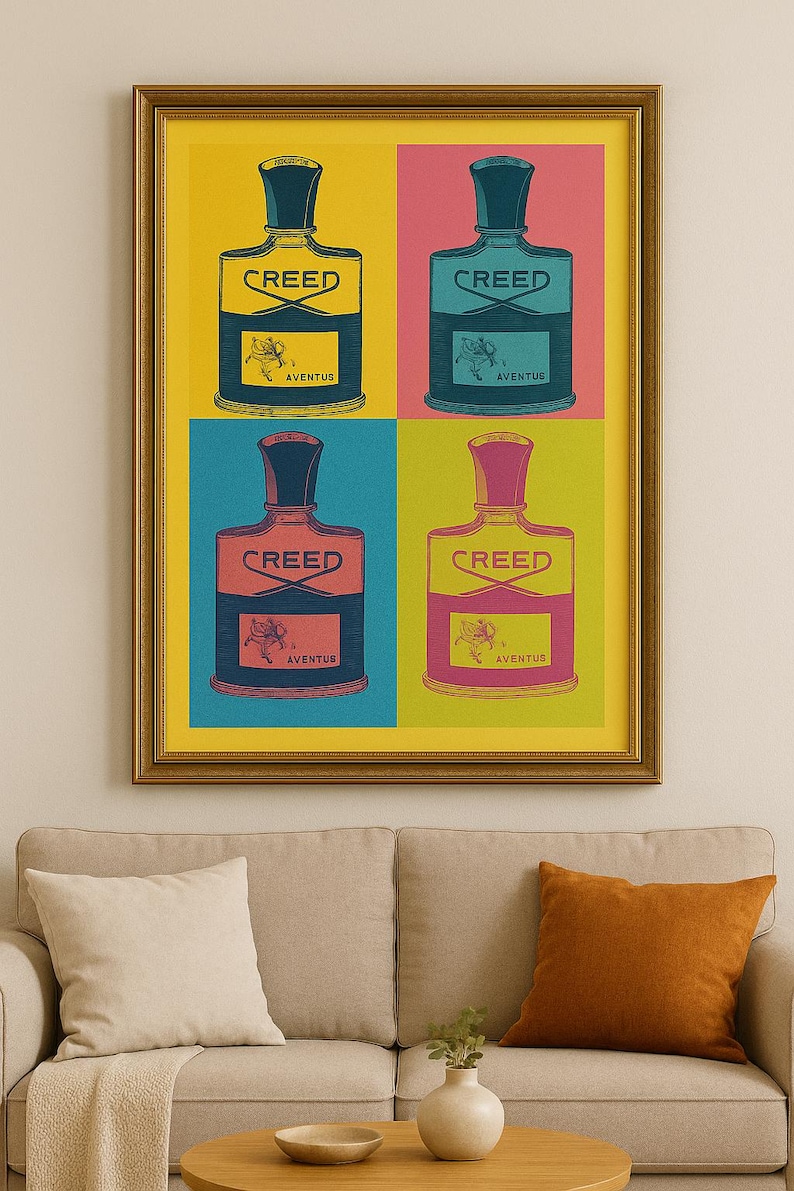 Creed Aventus Pop Art Print – Andy Warhol Style Wall Art, Luxury ...
