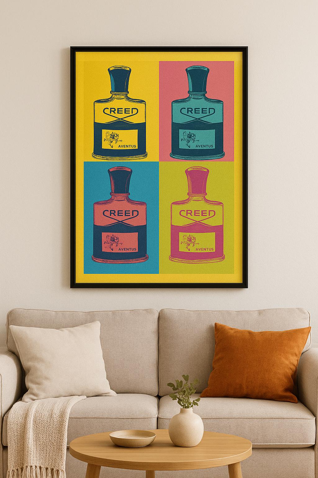Creed Aventus Pop Art Print – Andy Warhol Style Wall Art, Luxury ...