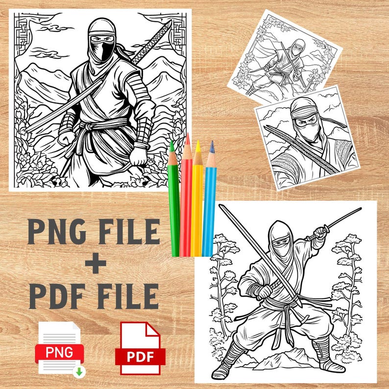 Little Ninja Coloring Pages, Cute Ninja Coloring Sheets, Ninja Coloring ...