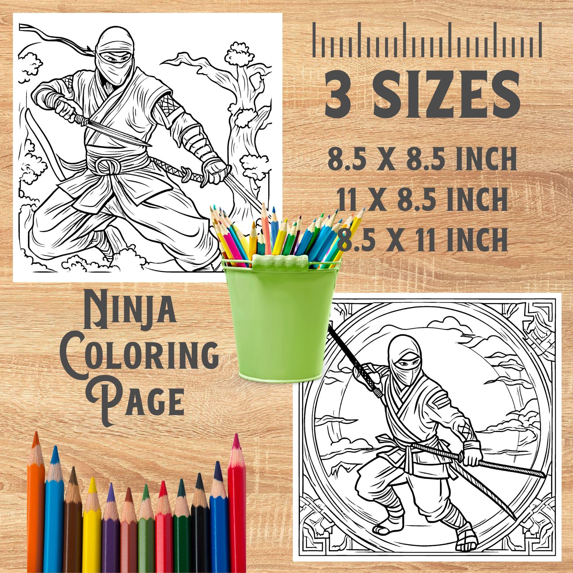 Little Ninja Coloring Pages, Cute Ninja Coloring Sheets, Ninja Coloring ...