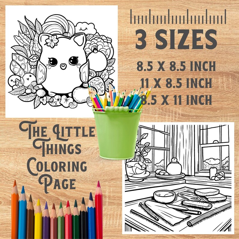 Little Things Coloring Pages, Cute Tiny Things Coloring Pages Cozy ...