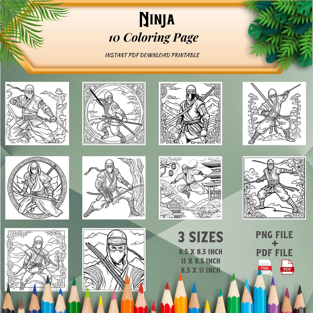 Little Ninja Coloring Pages, Cute Ninja Coloring Sheets, Ninja Coloring ...