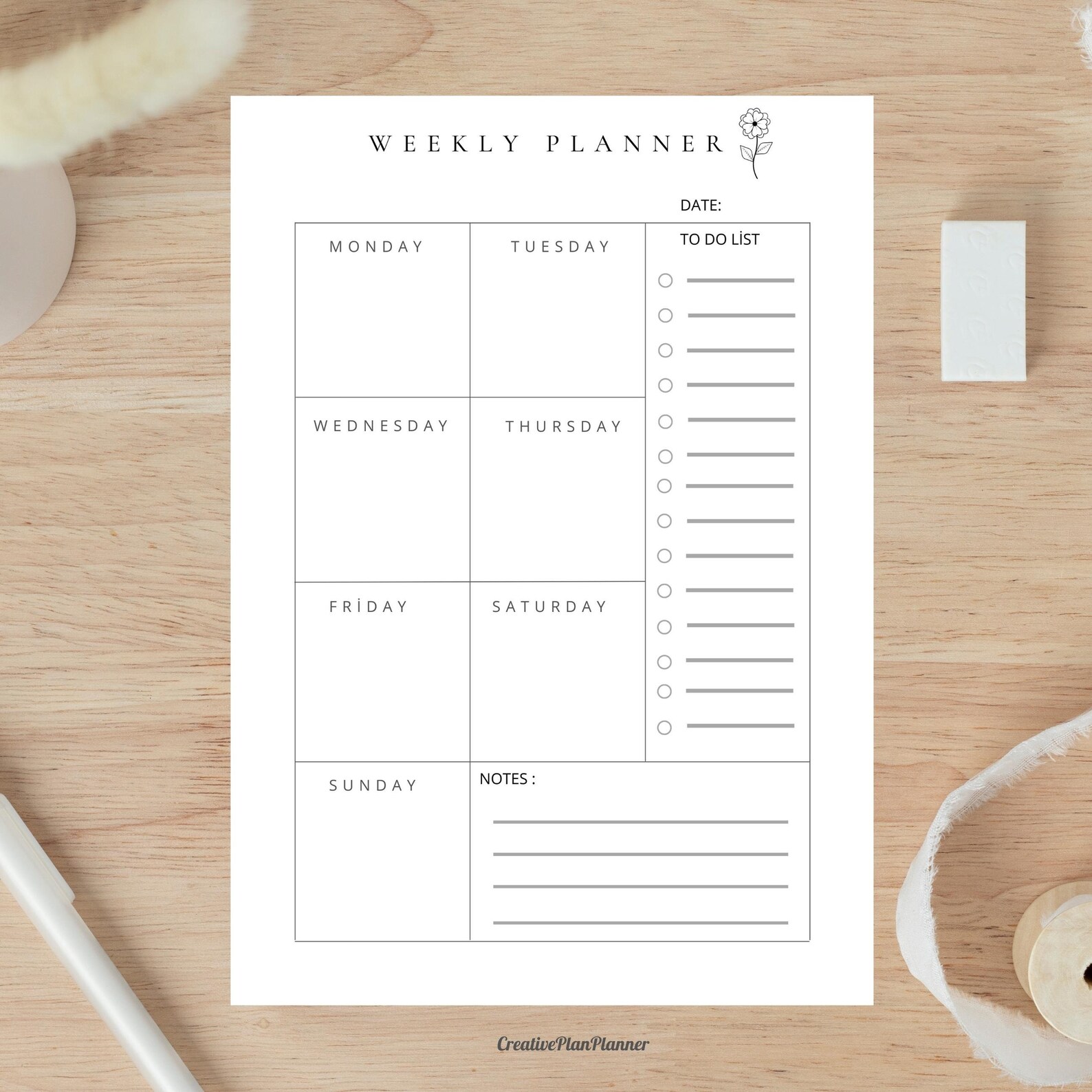 Adhd Weekly Planner Printable Personal Weekly to Do List 8.5 - Etsy
