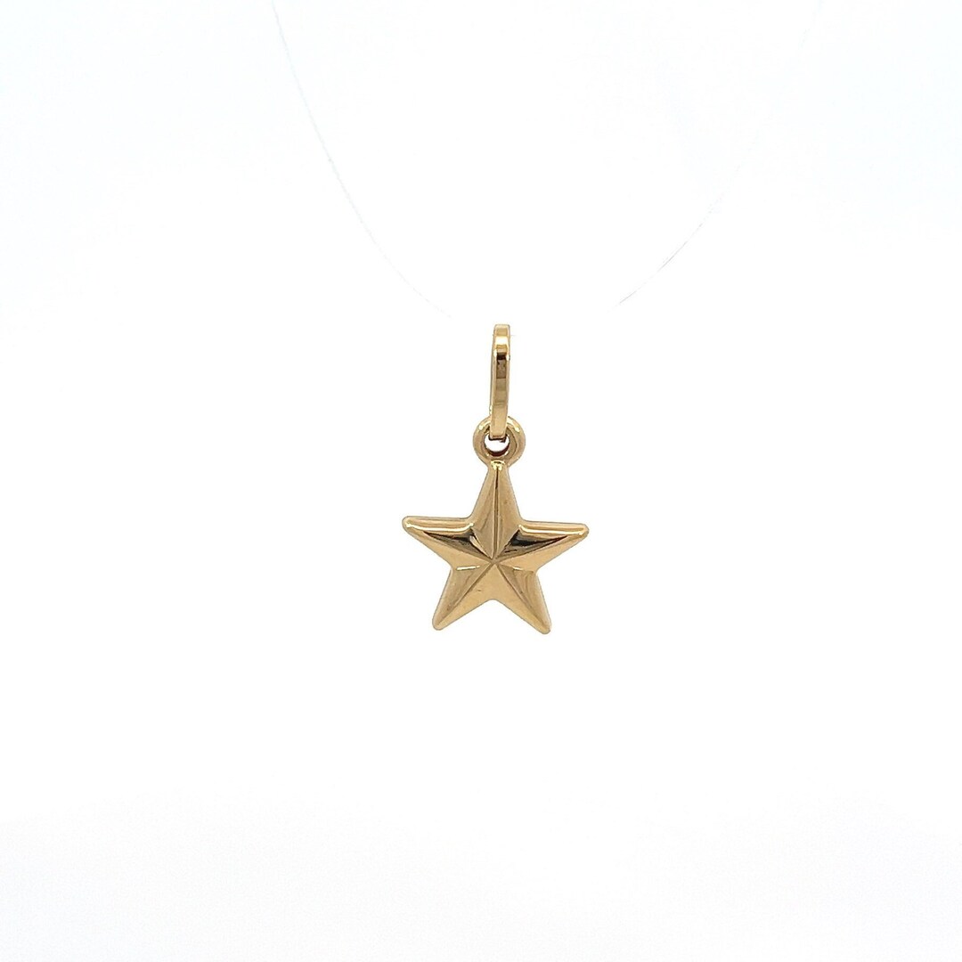 Vintage Puffy Nautical Star Charm in 14k Yellow Gold - Etsy
