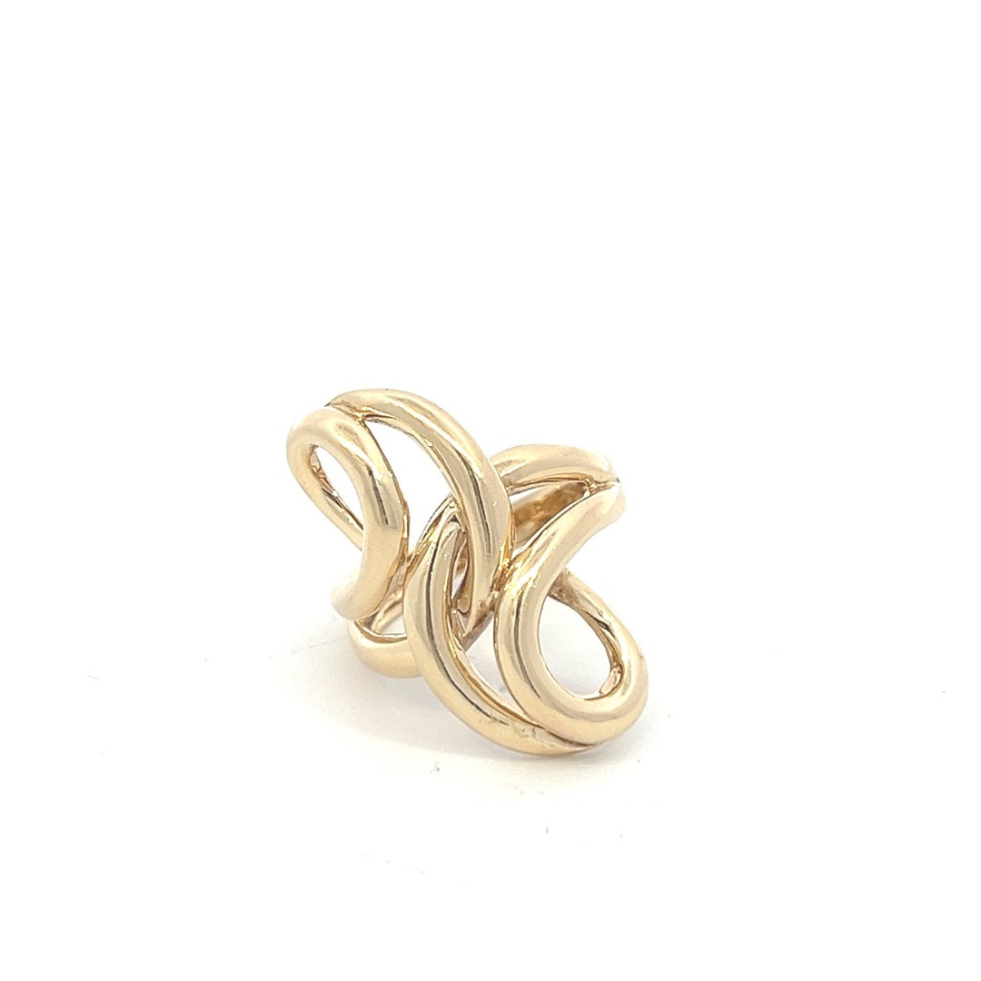 Vintage Freeform Ring in 14k Yellow Gold - Etsy