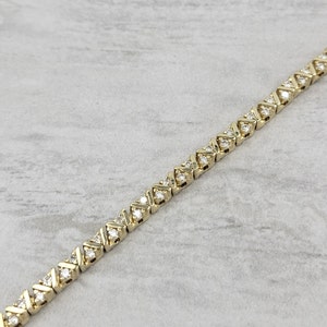 Vintage 1 Carat Diamond Tennis Bracelet in 14k Yellow Gold - Etsy