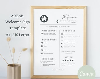 Airbnb Vrbo Rental WIFI Sign PRINTABLE Template - Etsy