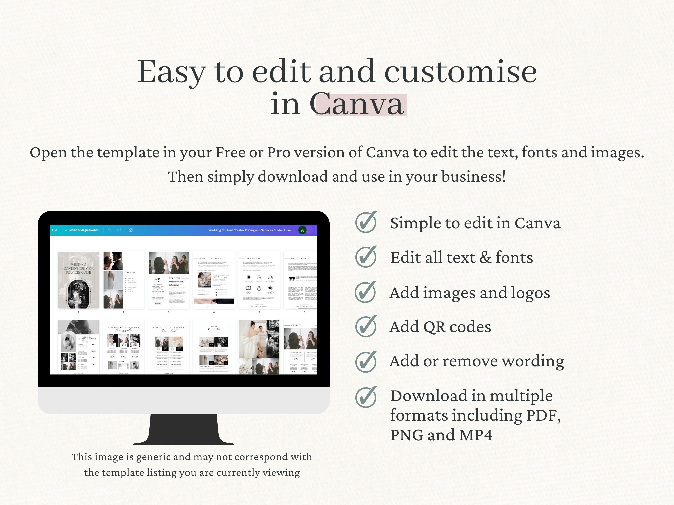 Live Guest Illustrator Sign Canva Template, Editable Wedding ...