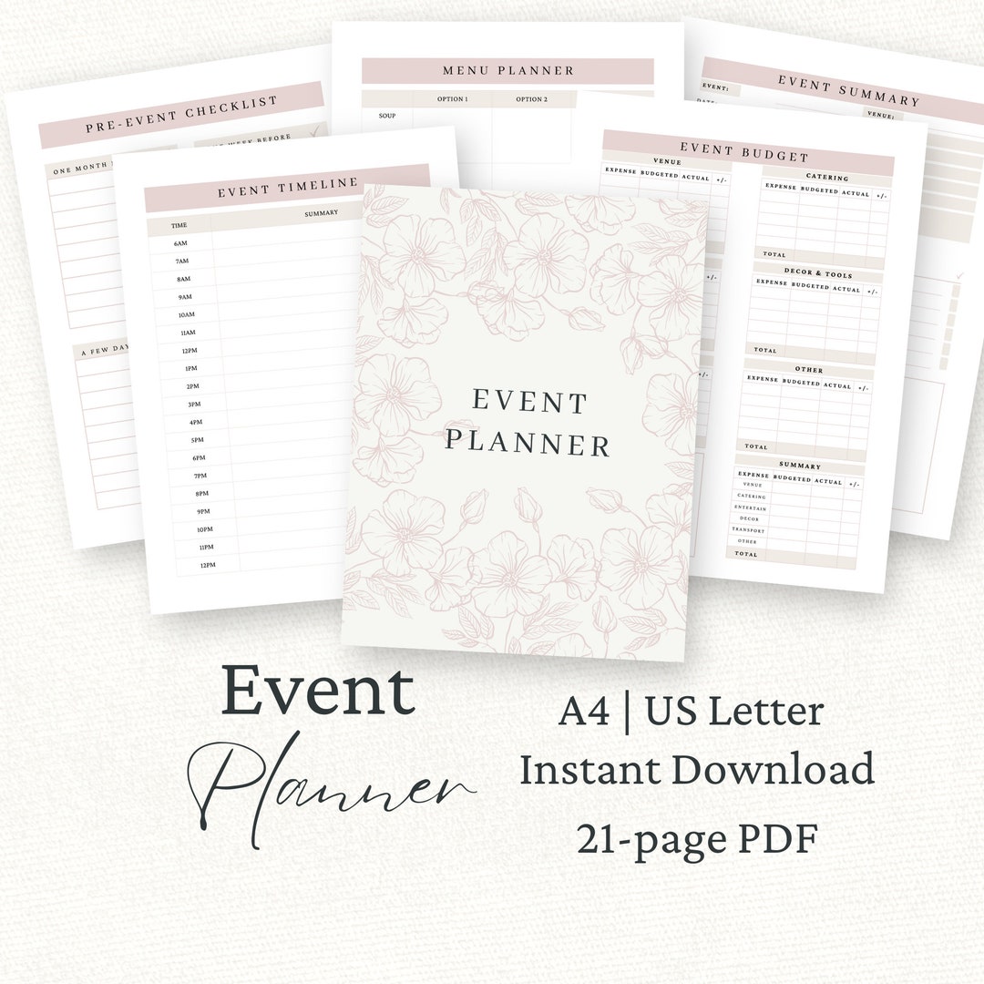 Event Planner Printable, Business Event Planning, Party Planner ...