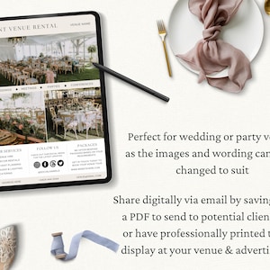 Event Venue Rental Flyer Canva Template, Wedding Venue Hire Advert ...