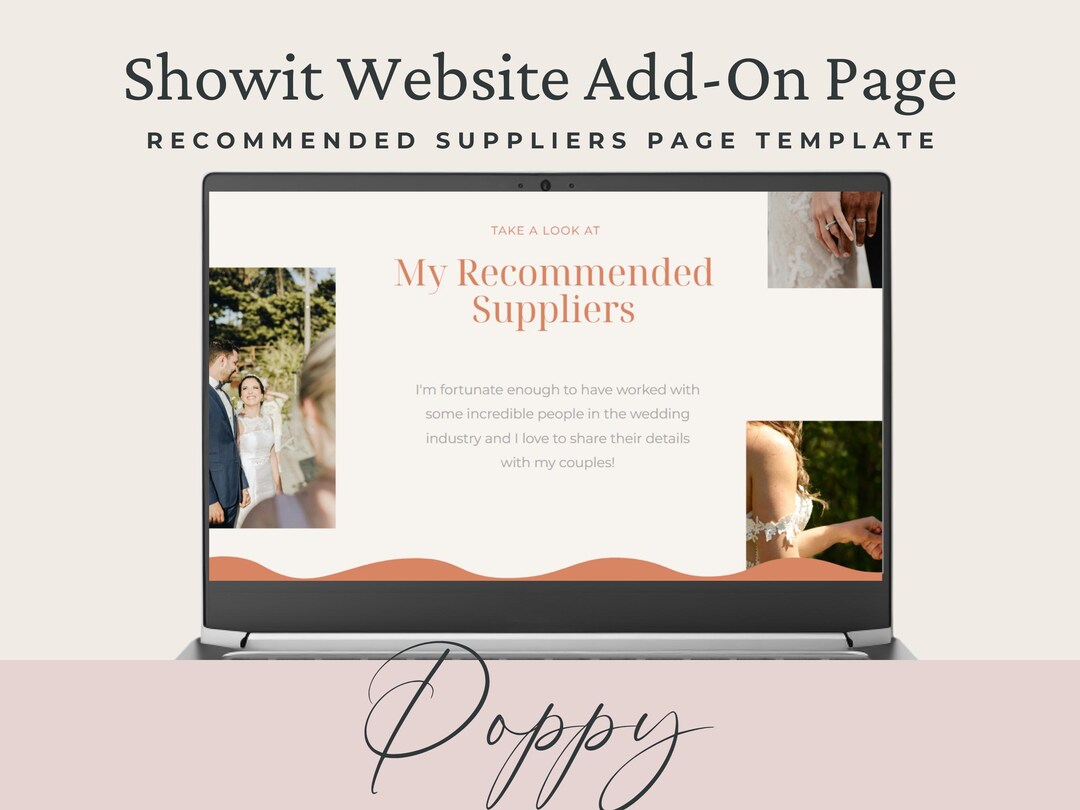 Showit Website Add-on Page Template, Recommended Vendors, Wedding ...