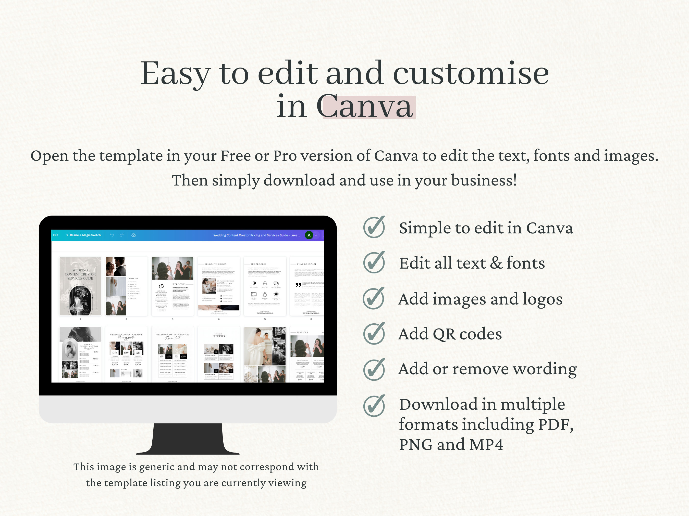 Event Venue Rental Flyer, Editable Canva Template, Wedding Venue Hire ...
