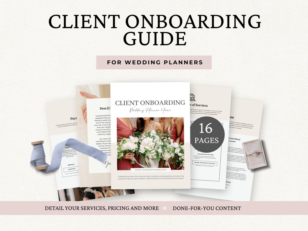 Wedding Planner Client Onboarding Guide, Wedding Pricing Brochure ...