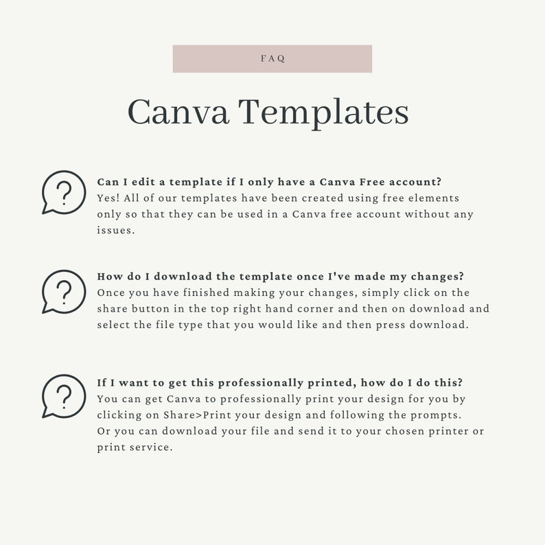 Business Letterhead Canva Template for Florists, Custom Company Letter ...