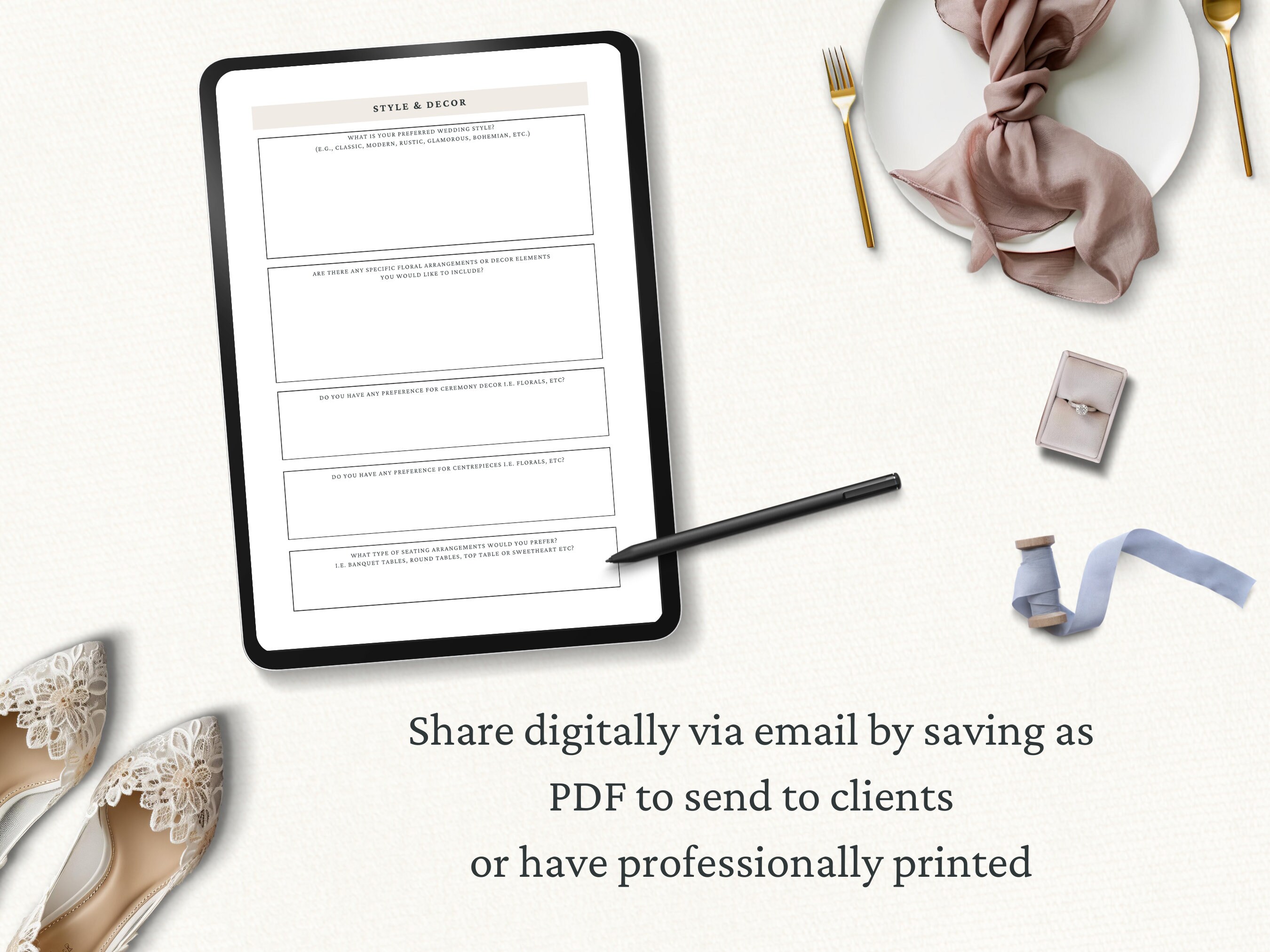 Wedding Planner Client Questionnaire, Bride & Groom Client Onboarding ...