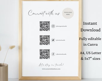 Connect With Us Qr Code - Etsy