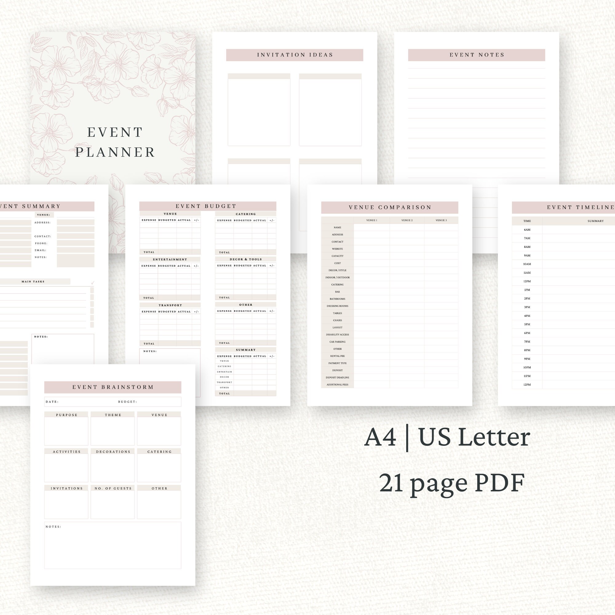 Event Planner Printable, Business Event Planning, Party Planner ...