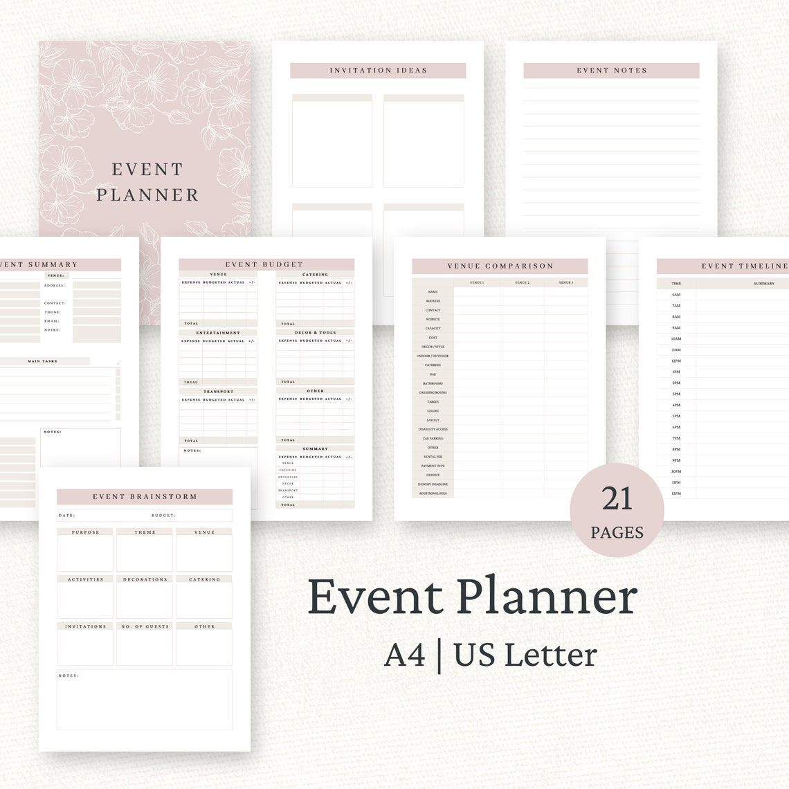Event Planner Printable, Business Event Planning, Party Planner ...