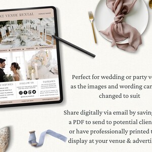 Event Venue Rental Flyer Canva Template, Wedding Venue Hire Advert ...