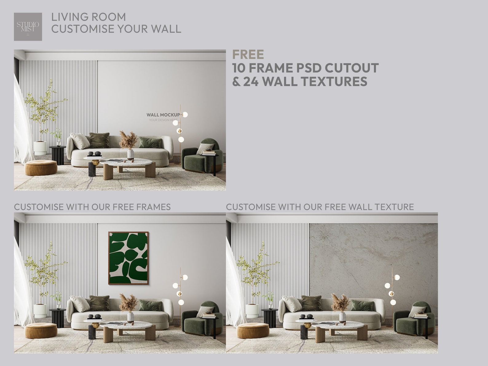 31 Wall Frame Poster Mockup Bundle, Living Room Interior Design, Custom ...