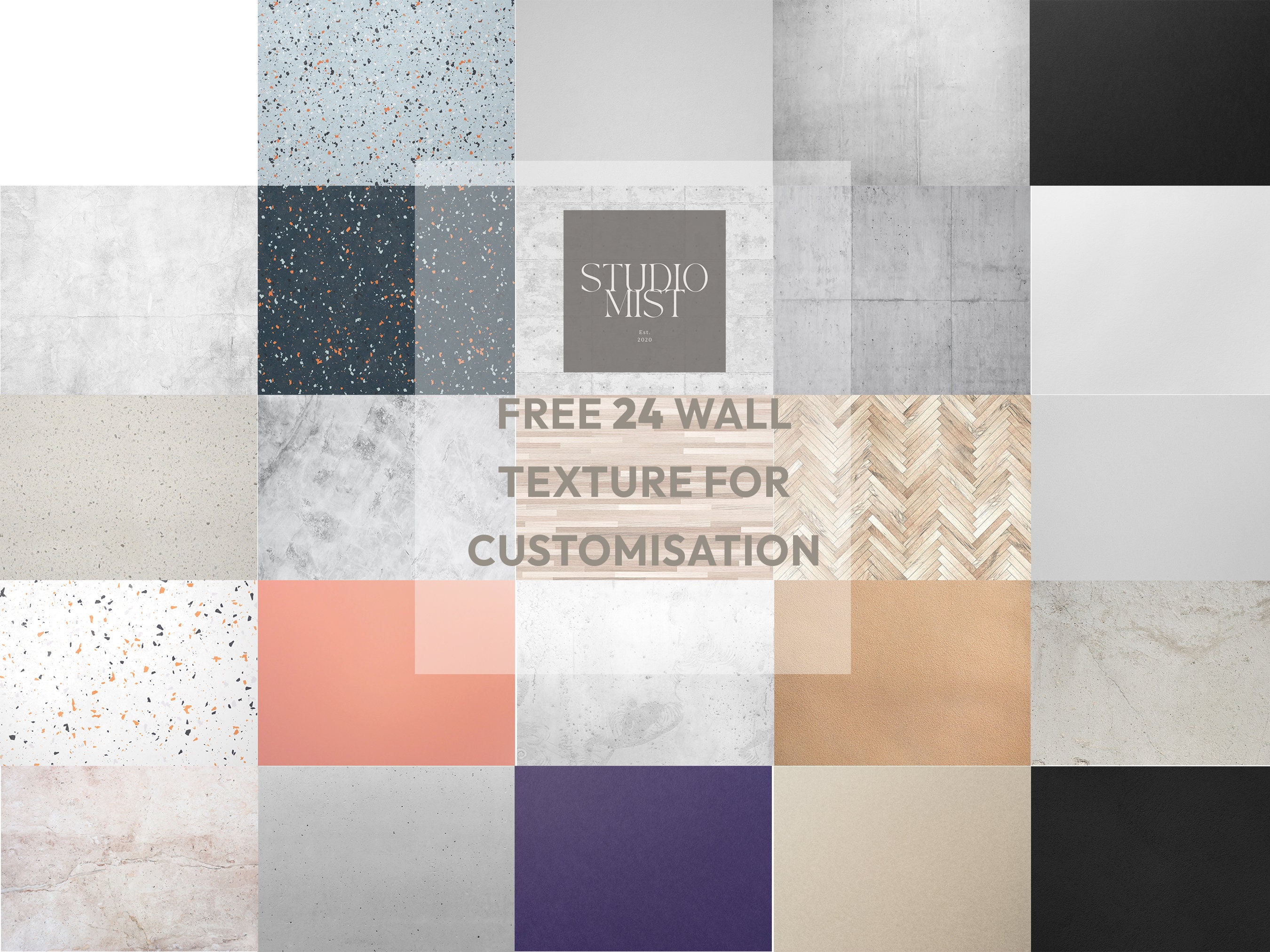1x1 Square White Canvas Mockup Bundle 8in1 Free 24texture Pack Modern ...