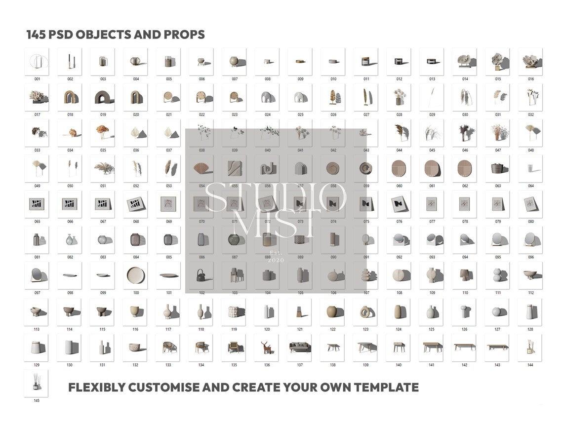 Minimalist Frame Poster Mockup Bundle 145 PSD OBJECTS Modern ...