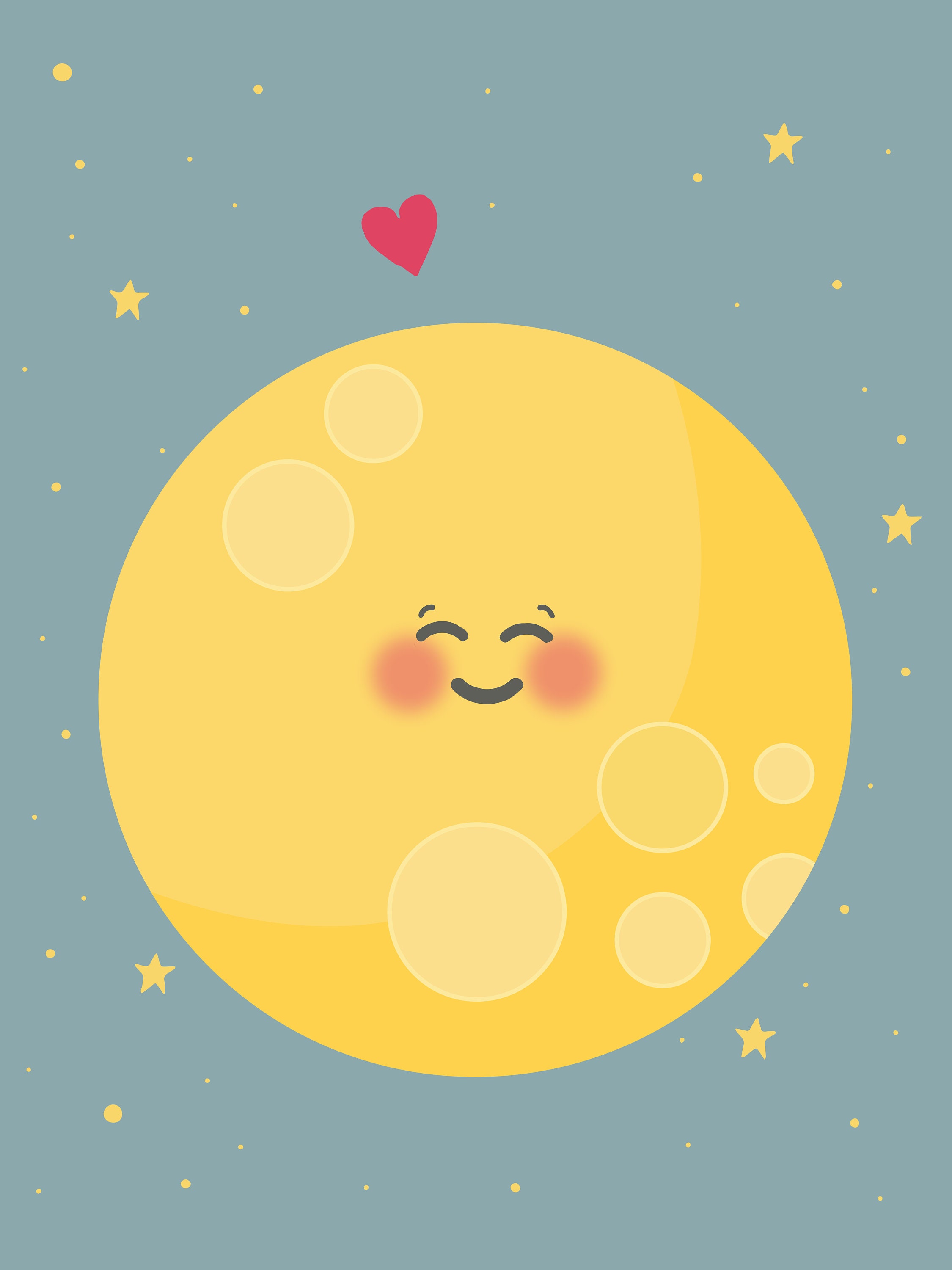 Set of 8 Cute Kids Sun and Moon Art Print | Nursery Children Poster ...